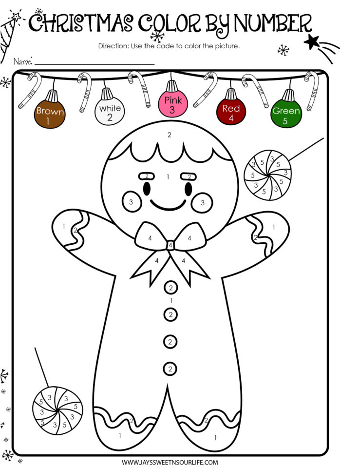 Christmas Color By Numbers Printables – Life With Jay Simms