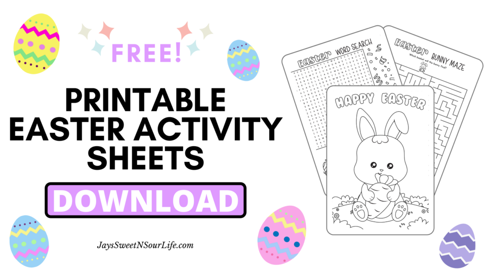 Printable Easter Activity Pages – Life With Jay Simms